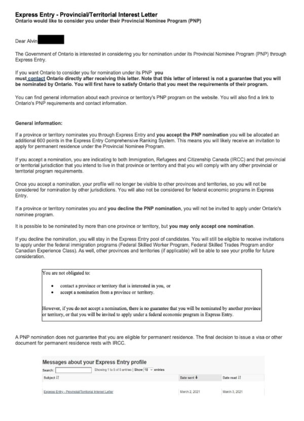 Approval for Provincial Nominee Program (PNP) from Ontario | OCSC Global