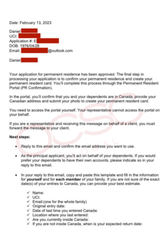 Approval for Canada Permanent Residence Visa | OCSC Global